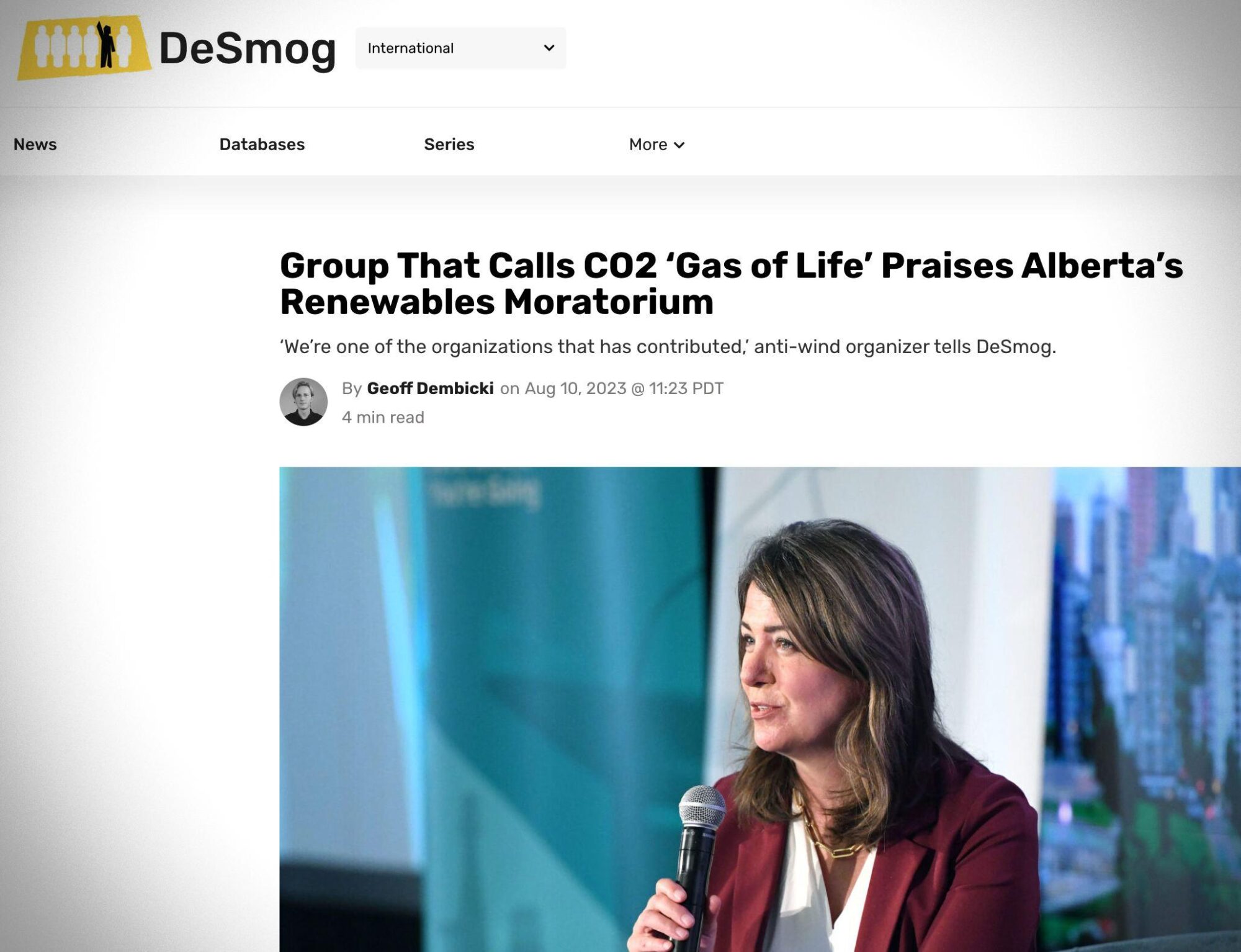 Debunking DeSmog - WIND CONCERNS